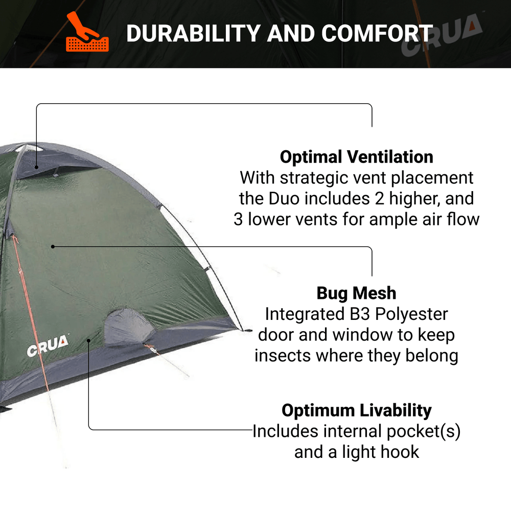 Duo | 2 Person Dome Tent | CRUA™